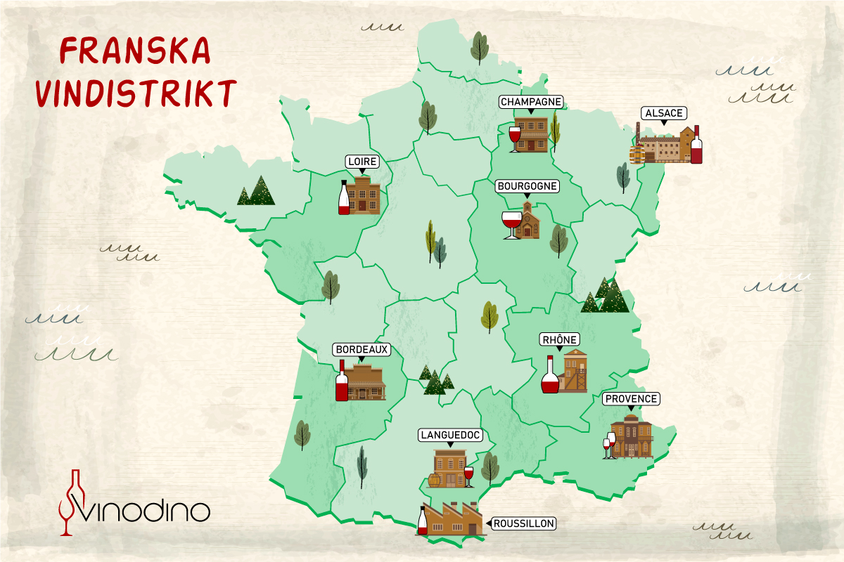 Vinlandet Frankrike - deras främsta viner och distrikt - Vinodino